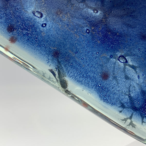 Rare Francis & Michael Higgins Art Glass Fused Slab Paperweight Modern