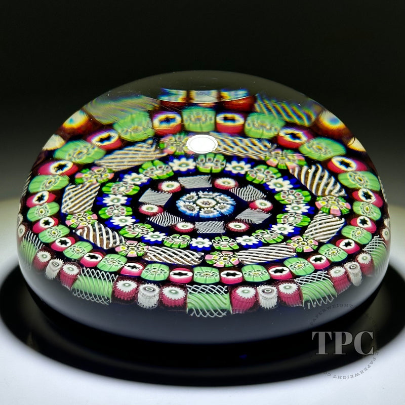 Rare Super Magnum Paul Ysart Glass Art Paperweight Concentric Complex