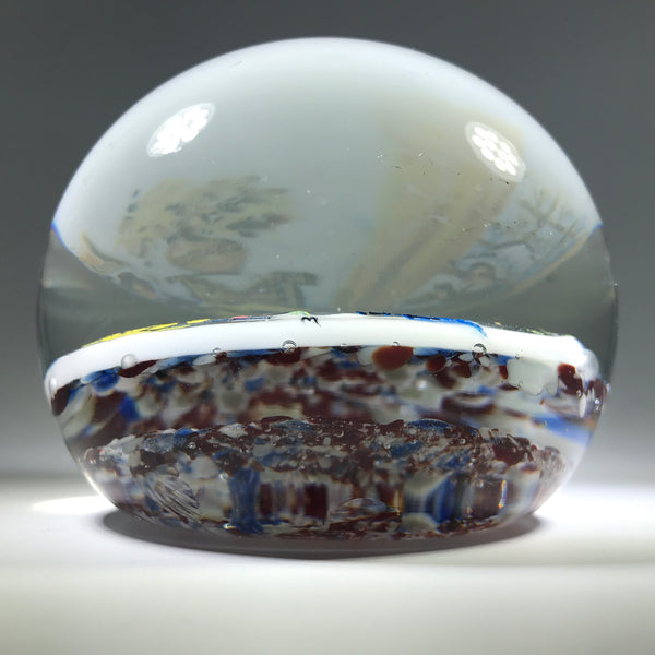 Vintage American Thomas Mosser Art Glass Paperweight Encased American