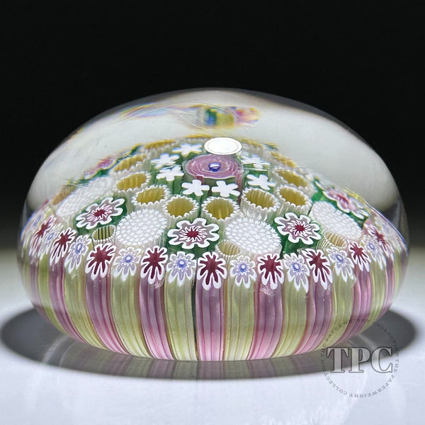Damon MacNaught 2021 Glass Art Paperweight Complex Concentric Millefio