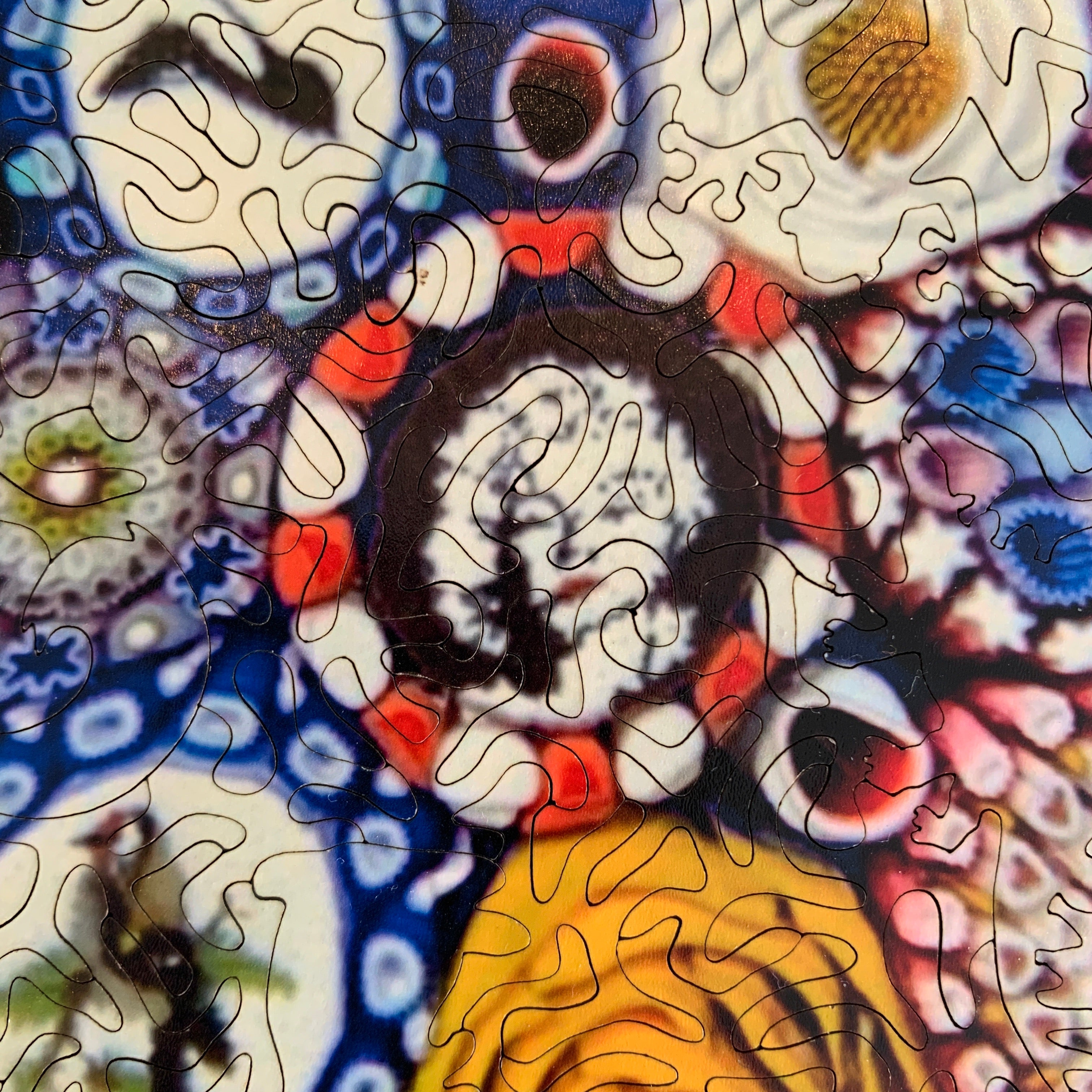 Michael Hunter 2019 Art Glass Paperweight & Matching Custom-Cut Wooden