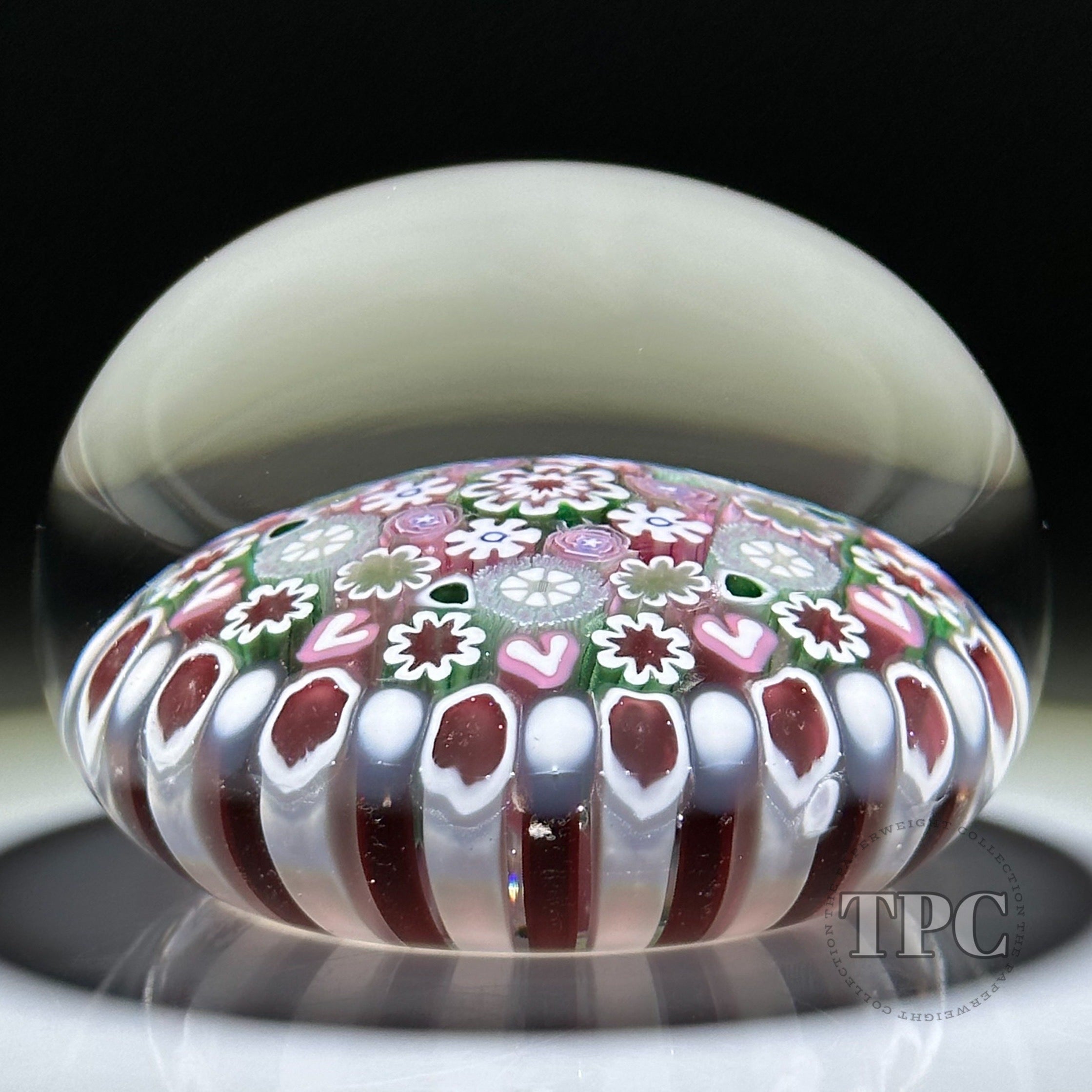 Damon MacNaught 2023 Glass Art Paperweight Complex Concentric Millefio