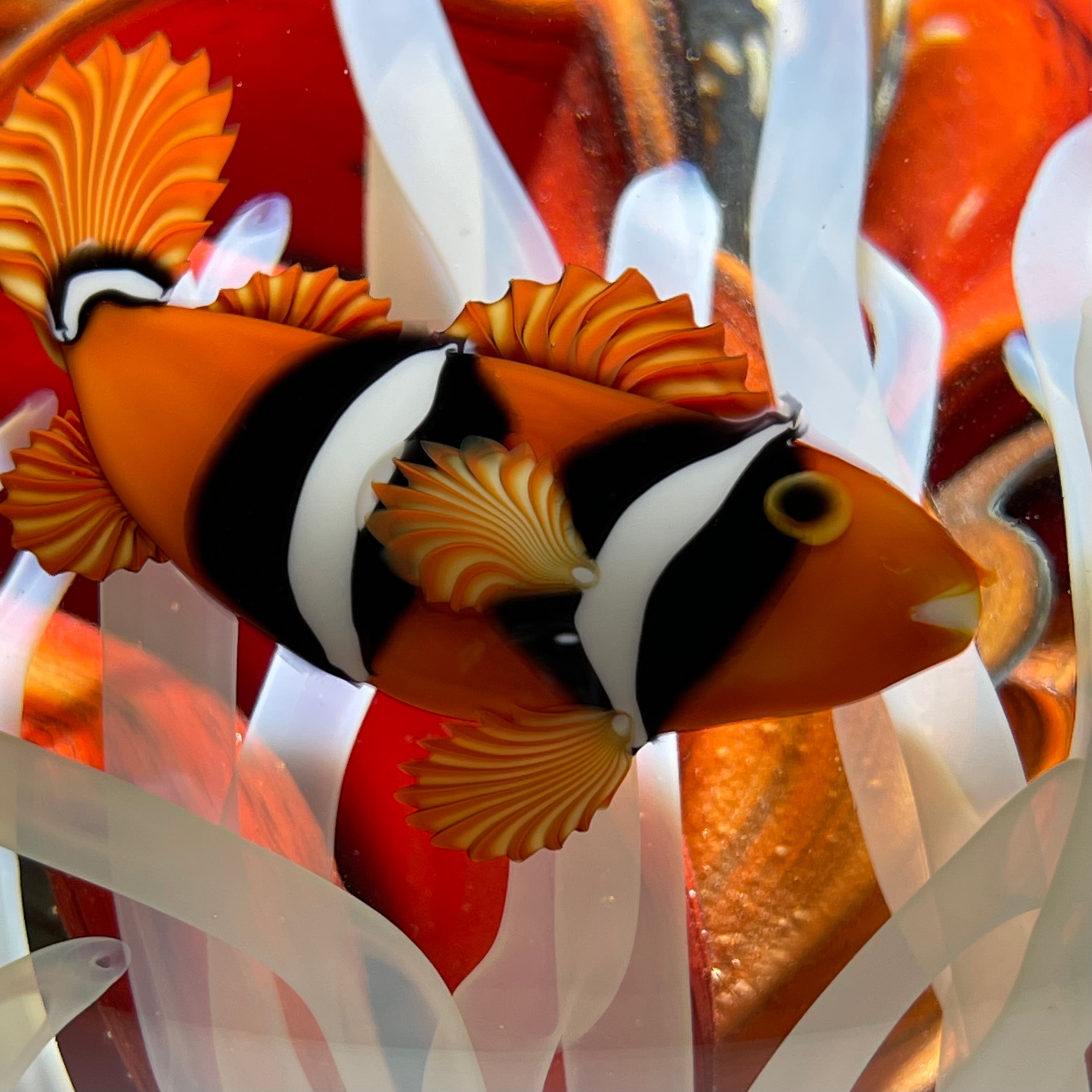 Huge 10lb+ Orient & Flume Torchwork Coral Reef & Tropical Fish Glass A