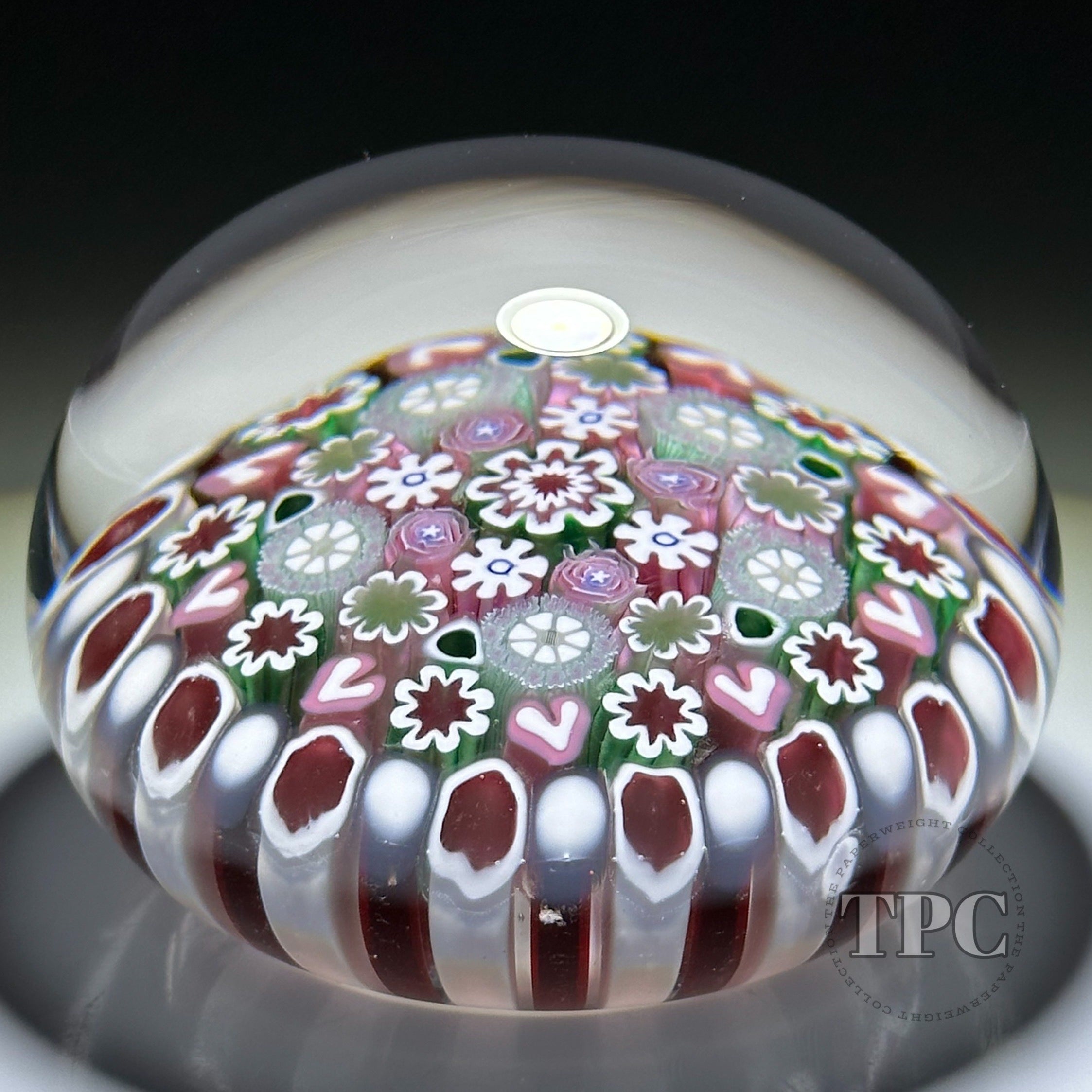 Damon MacNaught 2023 Glass Art Paperweight Complex Concentric Millefio